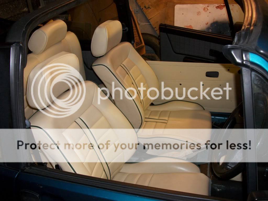 For Sale - MK1 Golf custom made cream leather seats + extra's ...